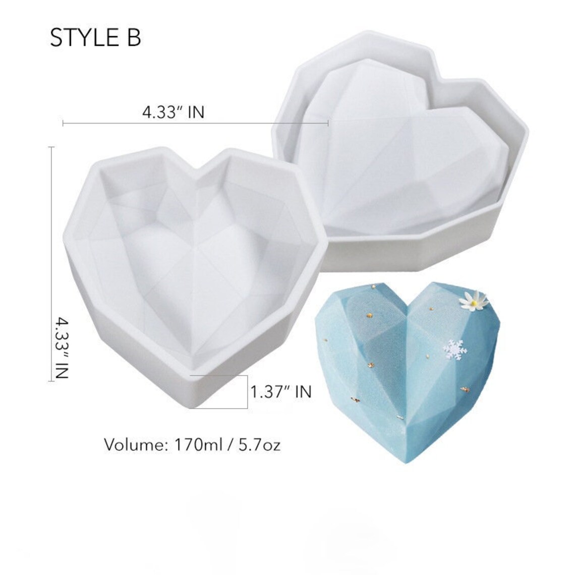 Heart Silicone Mold Heart Mold Heart Chocolate Mold | Etsy