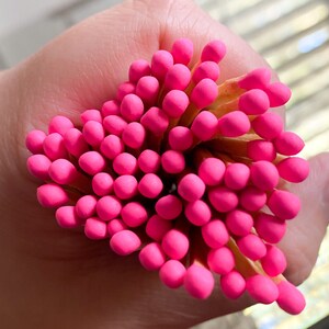 50 Match Box 3" Neon Pink Matches and Striker | Matchboxes | Colored ...