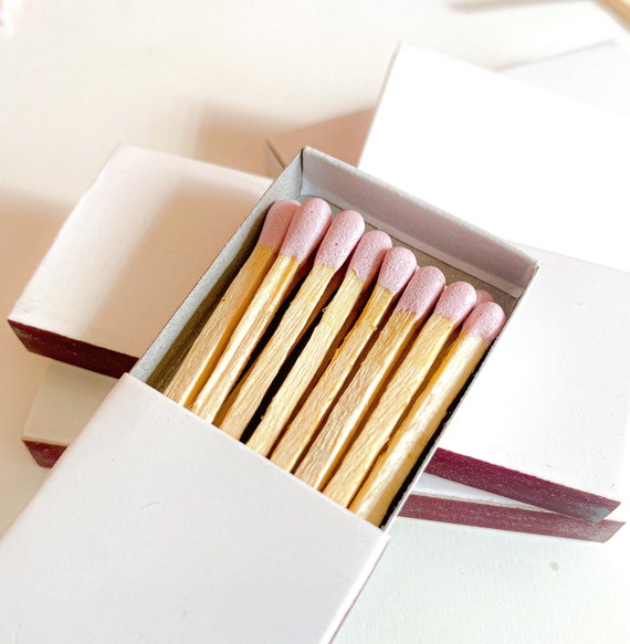50 Match Box 3 Light Purple Matches and Striker - Etsy