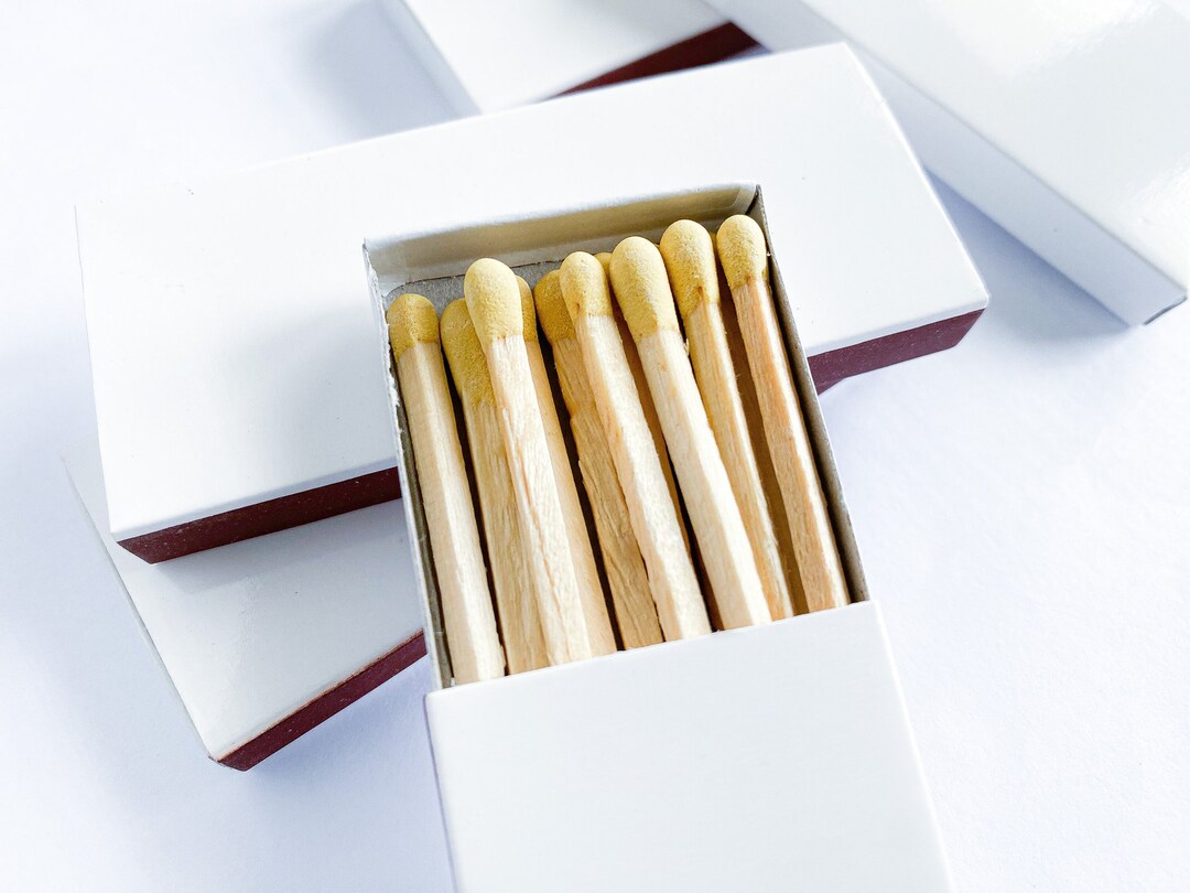 50 Match Box 3" Yellow Matches and Striker | Matchboxes | Colored ...