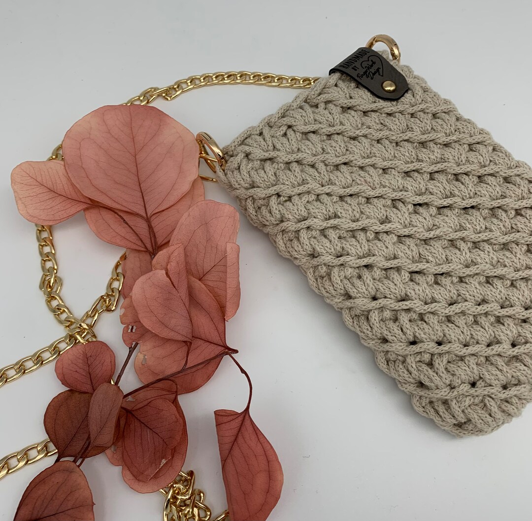 Crocheted Small Shoulder Bag luise, Perfect Cell Phone Case - Etsy