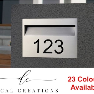 20 Colours Custom Letterbox Number Decal, Letterbox Street Name ...