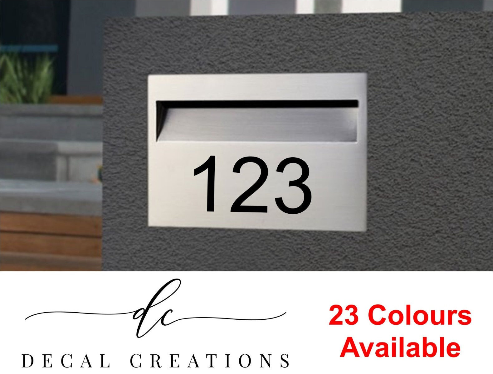 20 Colours Custom Letterbox Number Decal, Letterbox Street Name ...