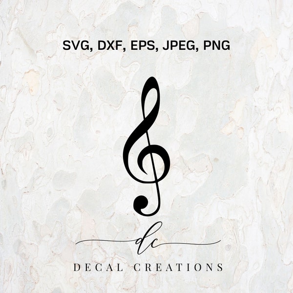 Treble Clef Svg - Etsy