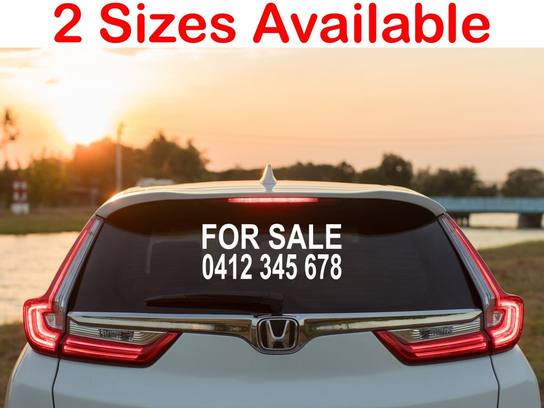 20 Colours for Sale, Price, Number, Car, Boat, Caravan, Window Sign ...