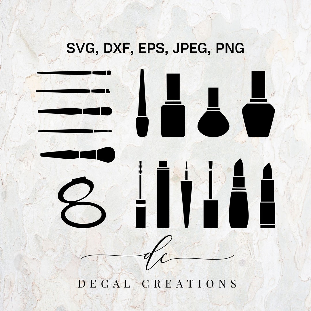 BUY 3 GET 1 FREE.. 16x Make up Kit Mascara Lip Eyes Silhouette Clipart ...