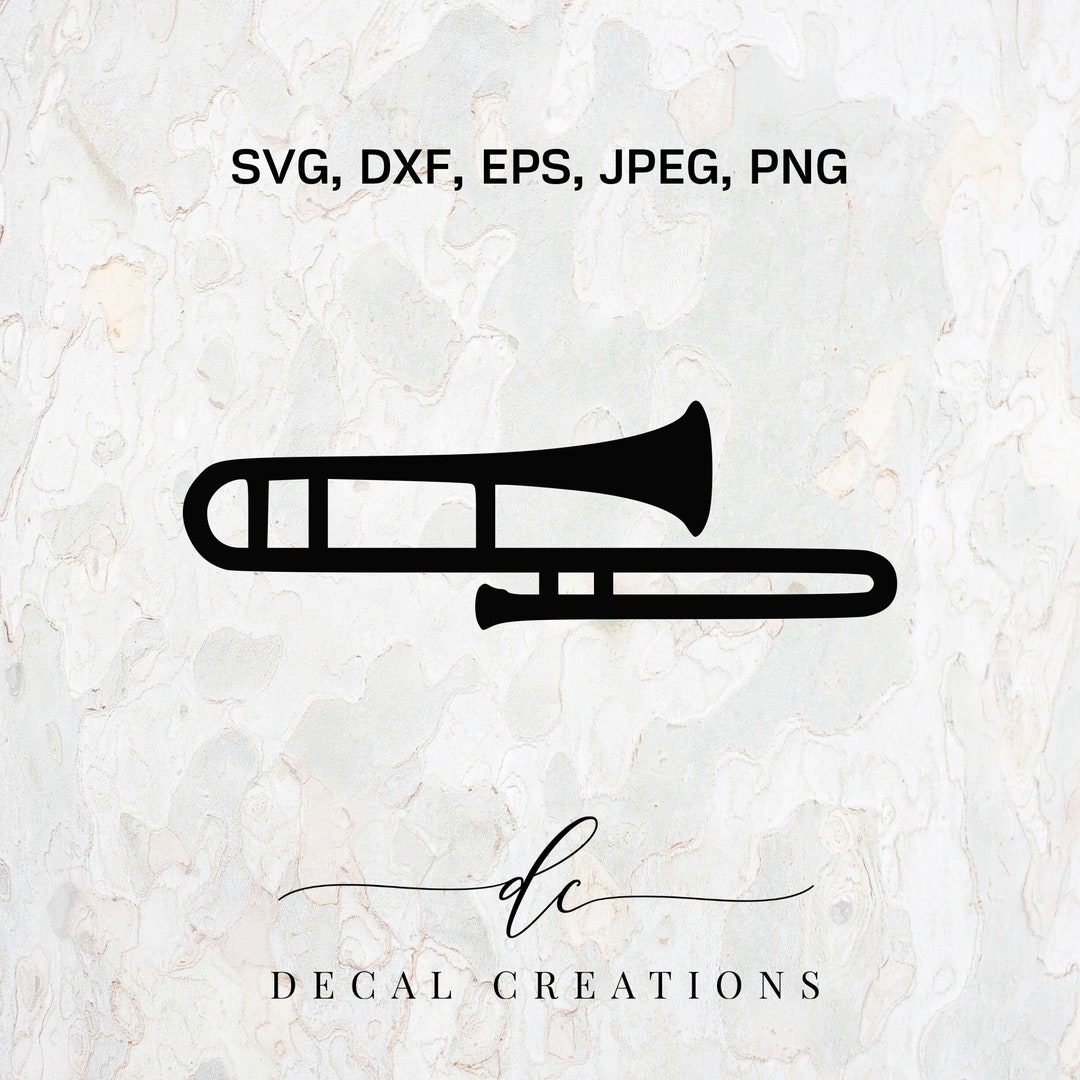 BUY 3 GET 1 Free..trombone Silhouette Clipart Digital Cut File Design ...