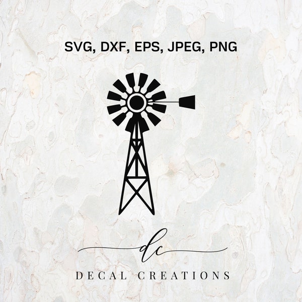 Windmill Decal - Etsy