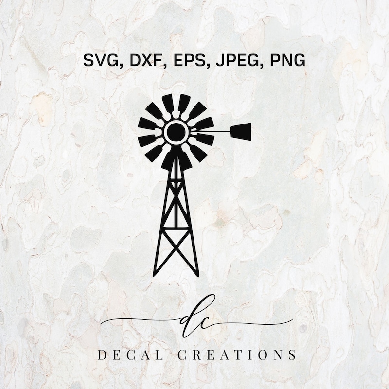 Windmill Decal - Etsy
