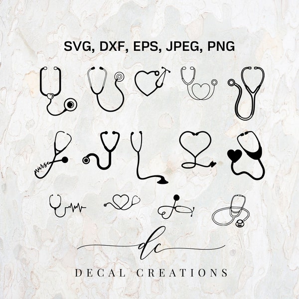 Free Stethoscope Svg - Etsy
