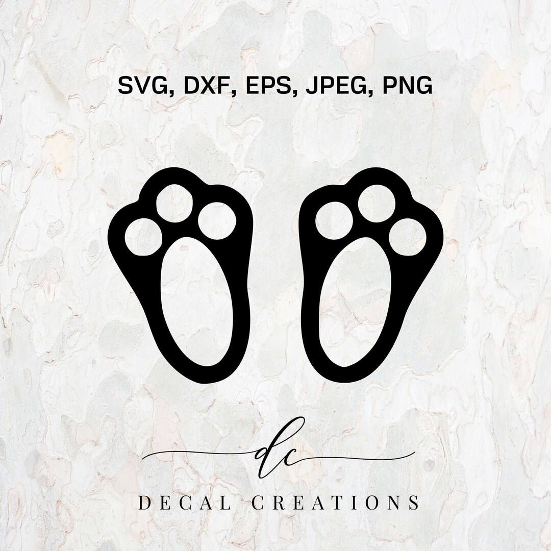 BUY 3 GET 1 Free..easter Bunny Feet Rabbit Silhouette Clipart Digital ...