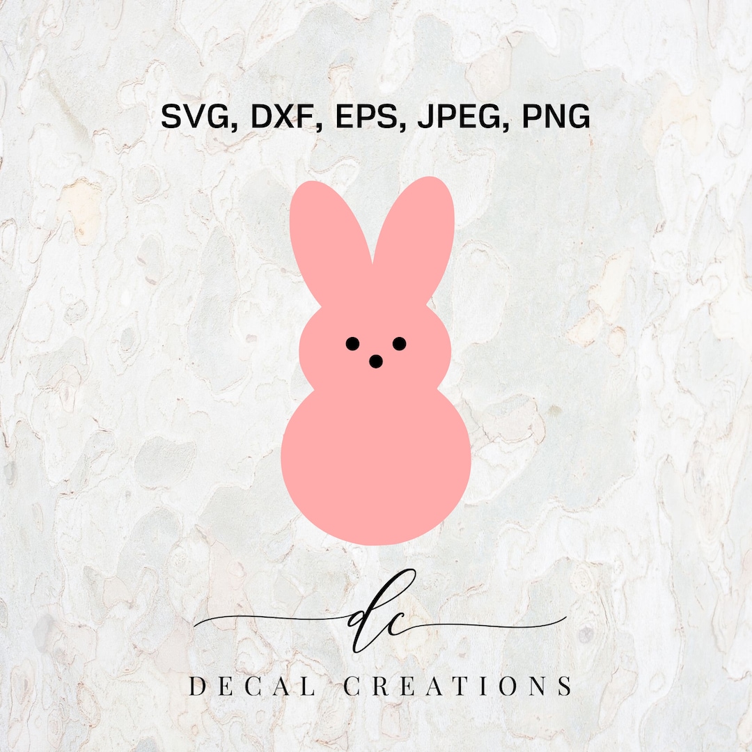 BUY 3 GET 1 Free..easter Peep Bunny Marshmallow Silhouette Clipart ...