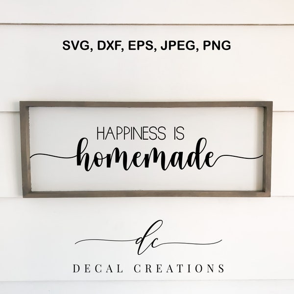 Happiness is Homemade Sign - Etsy