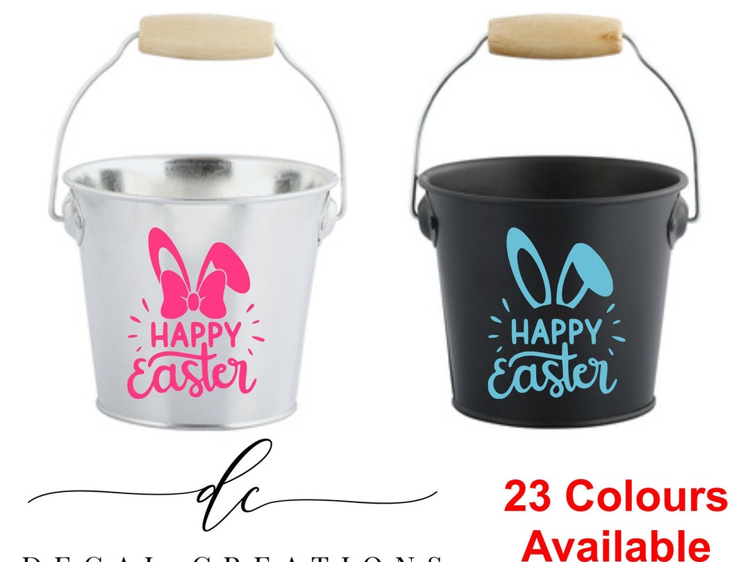 23 Colours DIY Happy Easter Basket Decal | Lolly Jar Sticker ...