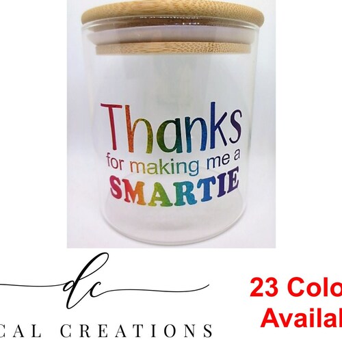 Thank You for Helping Me Be a Smartie Sticker for DIY Teacher - Etsy