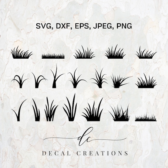 BUY 3 GET 1 FREE.. 19x Grass Lawn Wild Grass Silhouette | Etsy