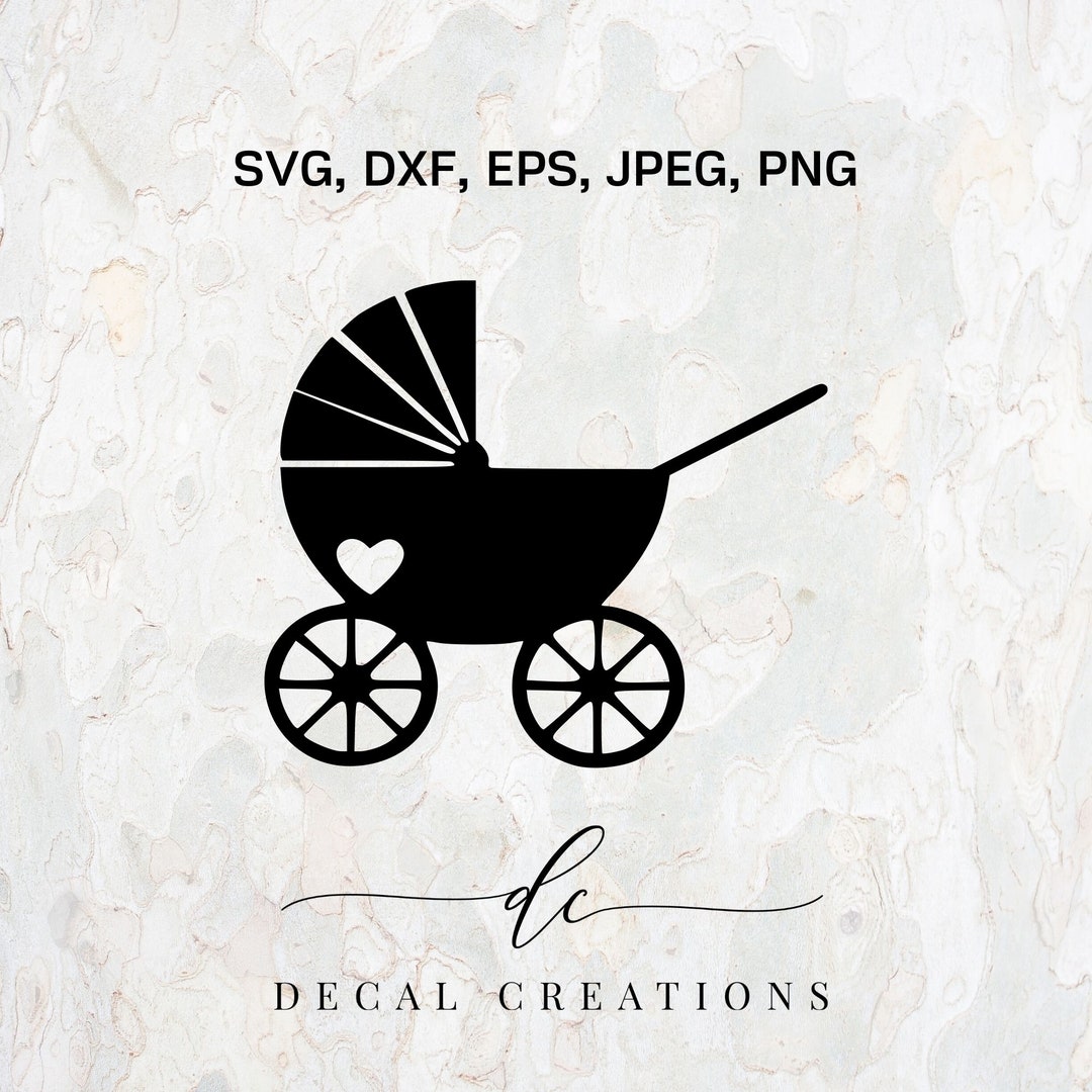 BUY 3 GET 1 FREE.. Baby Pram Stroller Clipart Digital Cut File Design ...