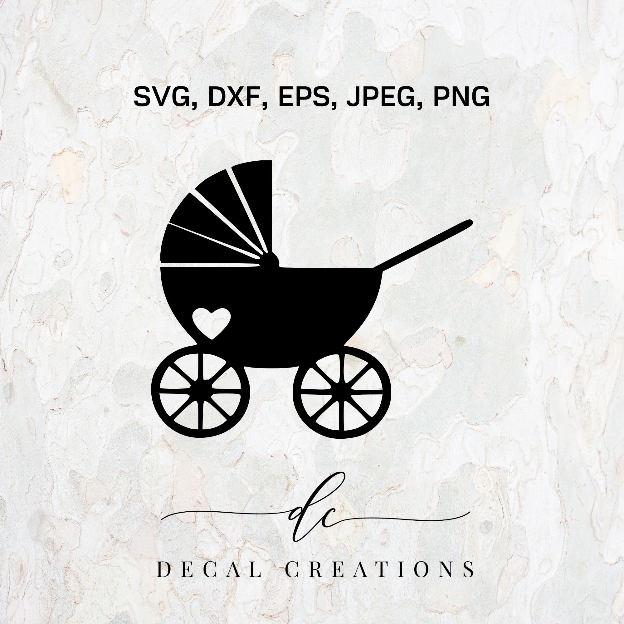 BUY 3 GET 1 FREE.. Baby Pram Stroller Clipart Digital Cut File - Etsy