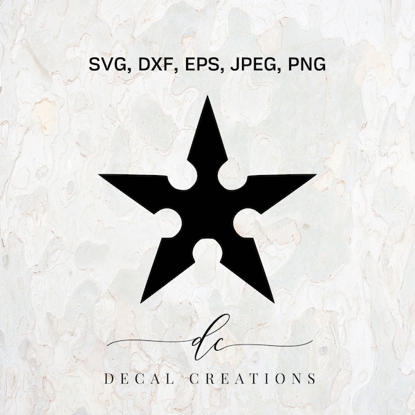 Ninja Star Template Dxf - Etsy