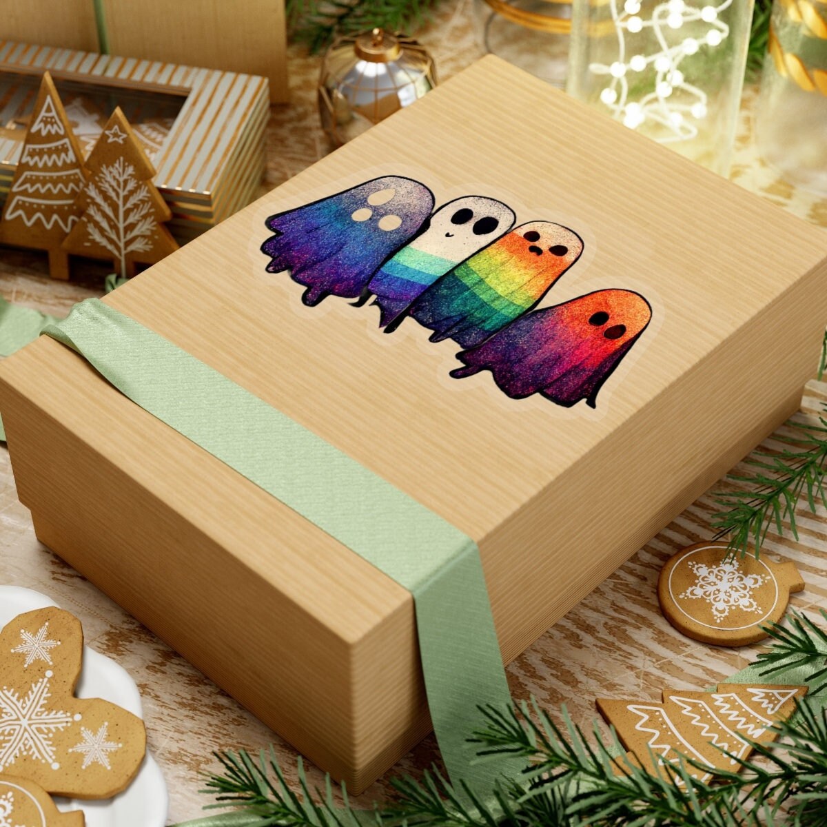 Pride Ghost Sticker, LGBTQ Sticker, Gay Pride, LGBTQ Gift, Cute Spooky ...