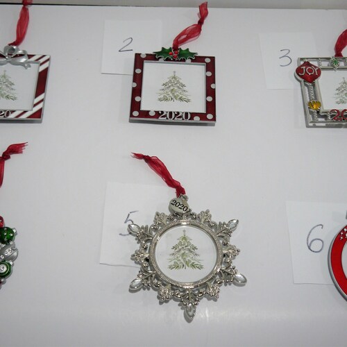 Holidays Christmas Picture Photo Metal Frame Ornament 2020 | Etsy