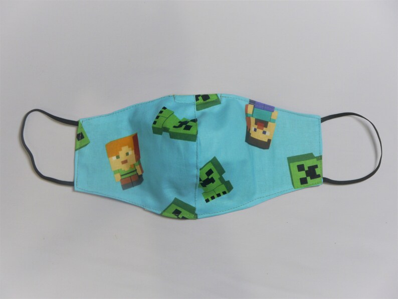 Handmade Face Mask of Minecraft Design Washable & Reusable | Etsy