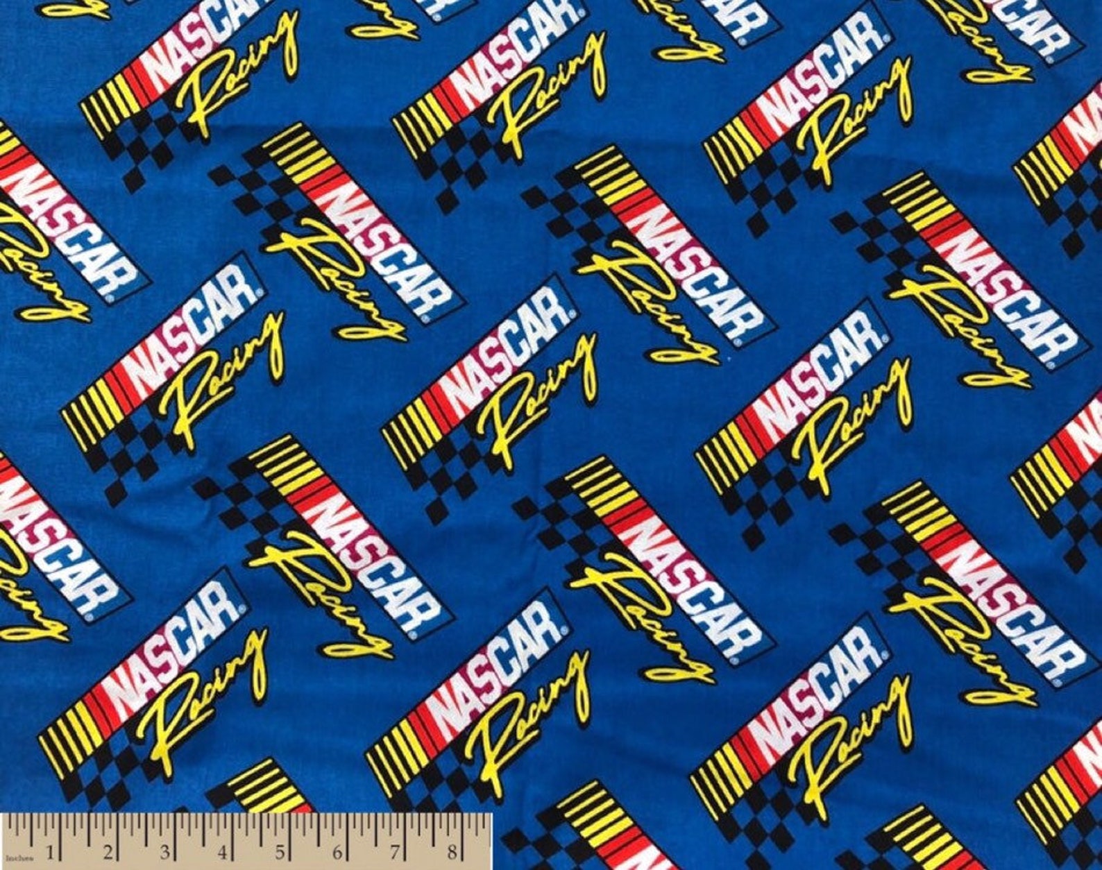 Nascar Racing Retro Fabric: 100% Cotton 44 inches width Sold | Etsy