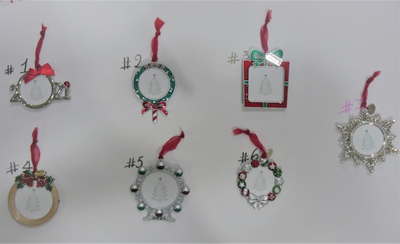 Holidays Christmas Picture Photo Metal Frame Ornament 2021 - Etsy