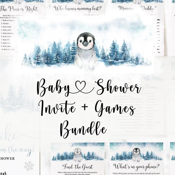 Penguin Baby Shower - Etsy