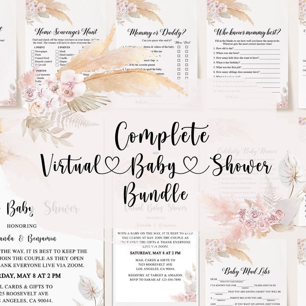 Virtual Baby Shower Invitation - Etsy