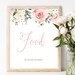 Baby Shower Food Sign, Blush Pink Floral Food Sign, Printable Food Sign ...