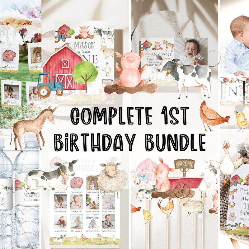 Farm Birthday Svg - Etsy