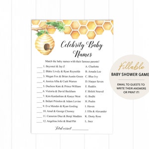 Virtual Baby Shower Games Celebrity Baby Name Game Celebrity | Etsy