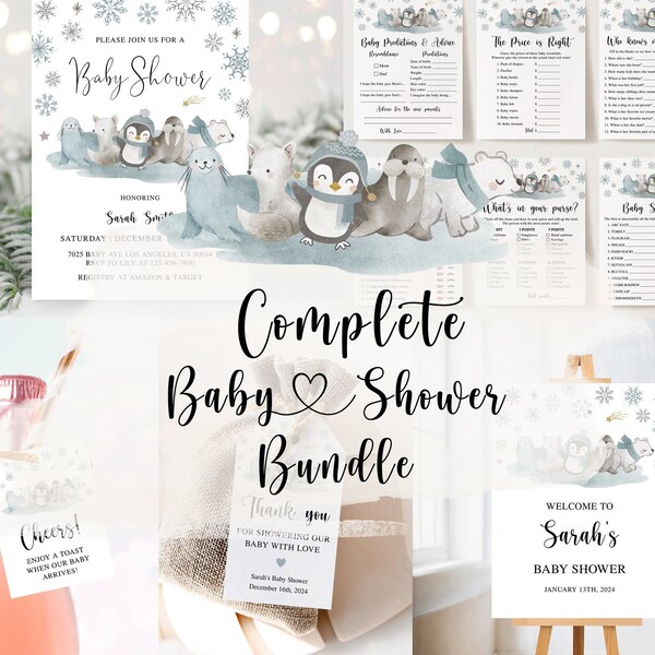 Penguin Baby Shower - Etsy