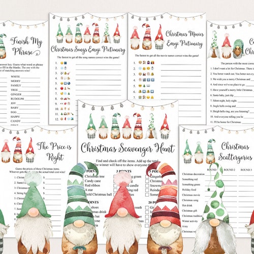 12 Christmas Games Bundle Christmas Party Games School - Etsy