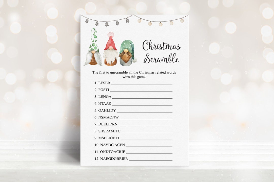 Christmas Scramble, Christmas Scramble Game, Christmas Party Games ...