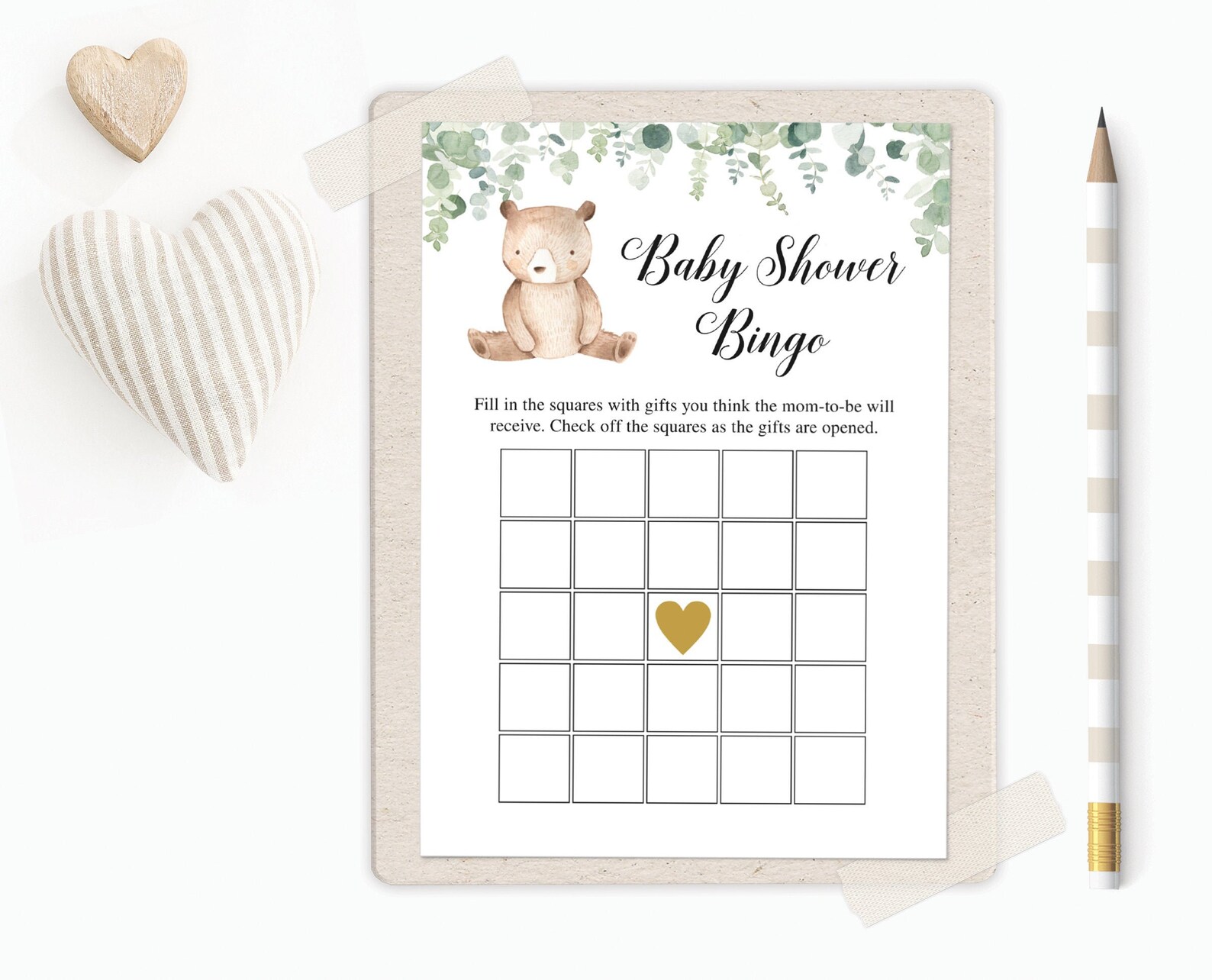 Editable Baby Shower Bingo Game Bear Bingo Cards Baby Shower | Etsy