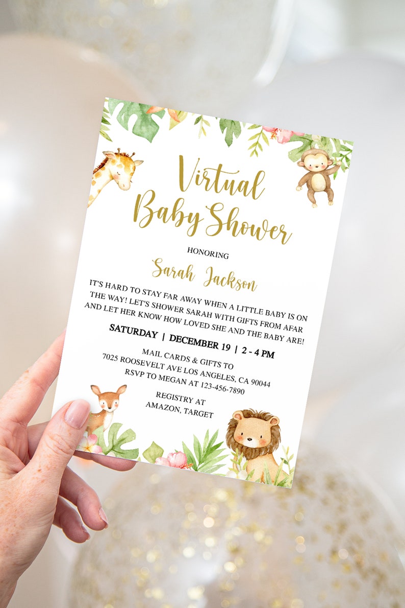Virtual Baby Shower Invitation Virtual Baby Shower Invite | Etsy