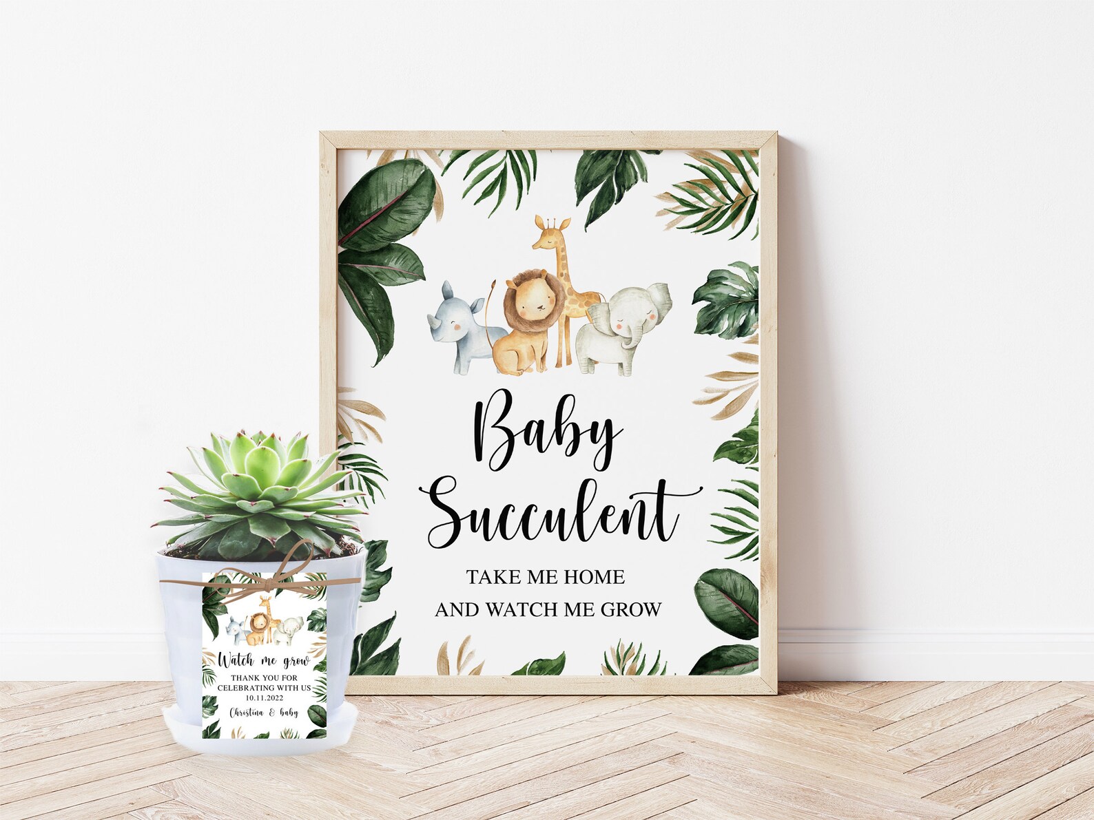 Baby Succulent Sign & Tags Succulent Baby Shower Sign Baby - Etsy