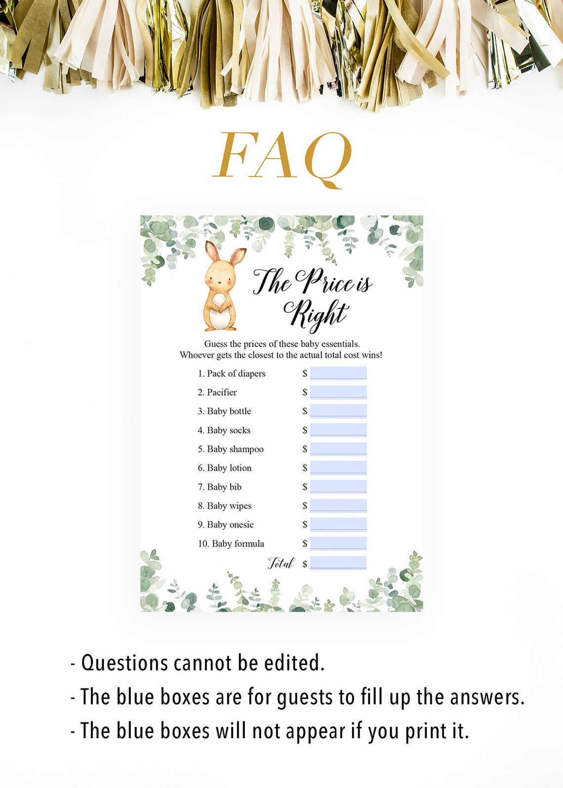 12 Virtual Baby Shower Games Bundle Baby Shower Games | Etsy