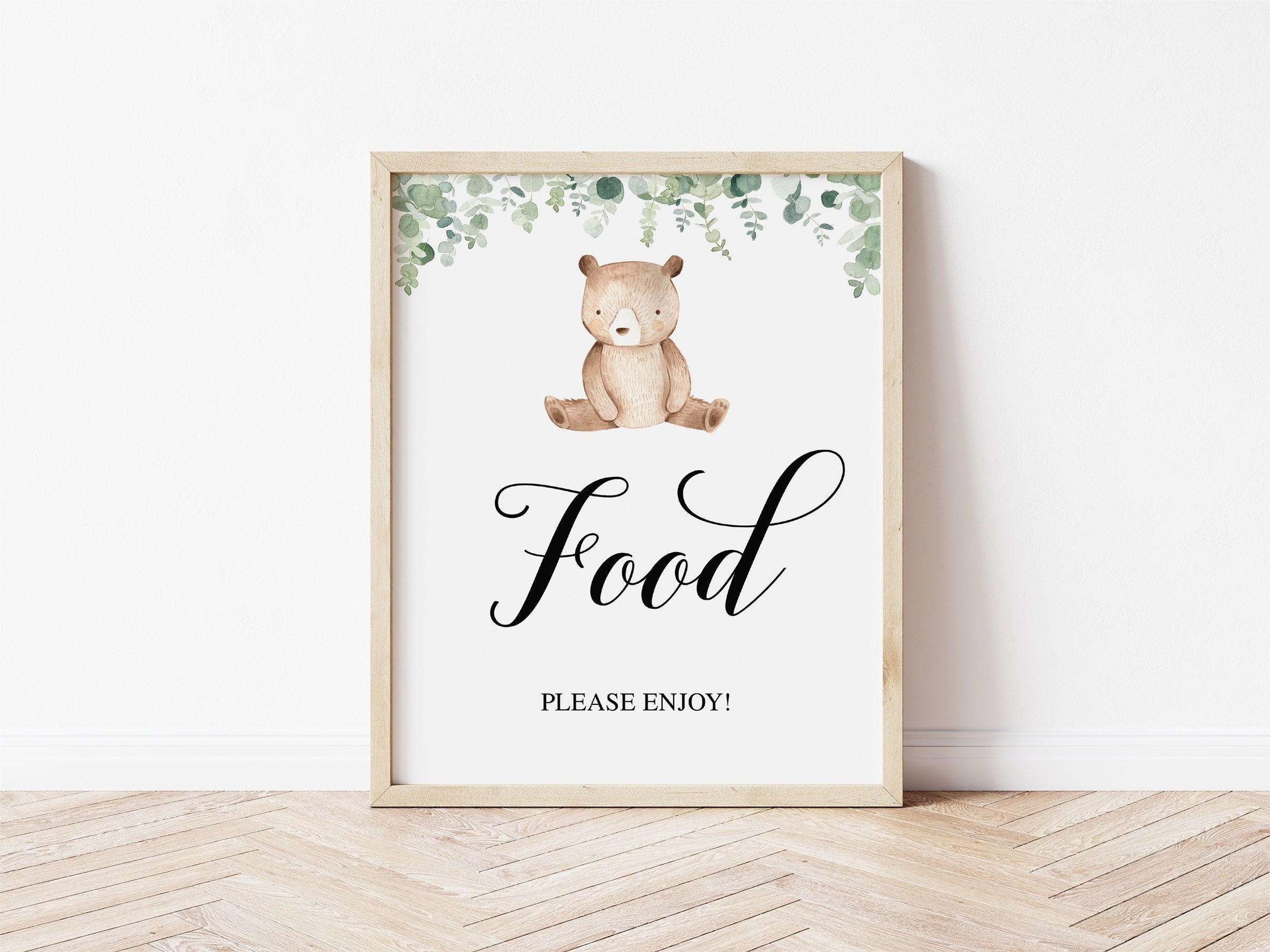Baby Shower Food Sign Food Sign Baby Shower Bear Baby Shower | Etsy