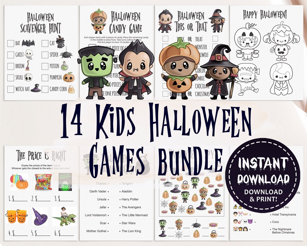 14 Kids Halloween Games, Kids Halloween Party Games, Children Halloween ...