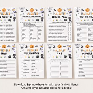 12 Halloween Games Bundle, Halloween Party Games, Halloween Games ...