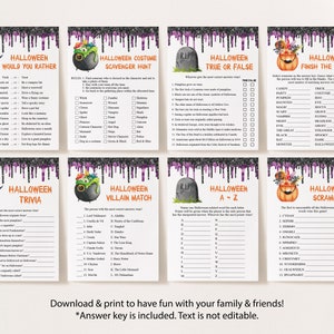 12 Halloween Games Bundle Halloween Games Halloween Games - Etsy