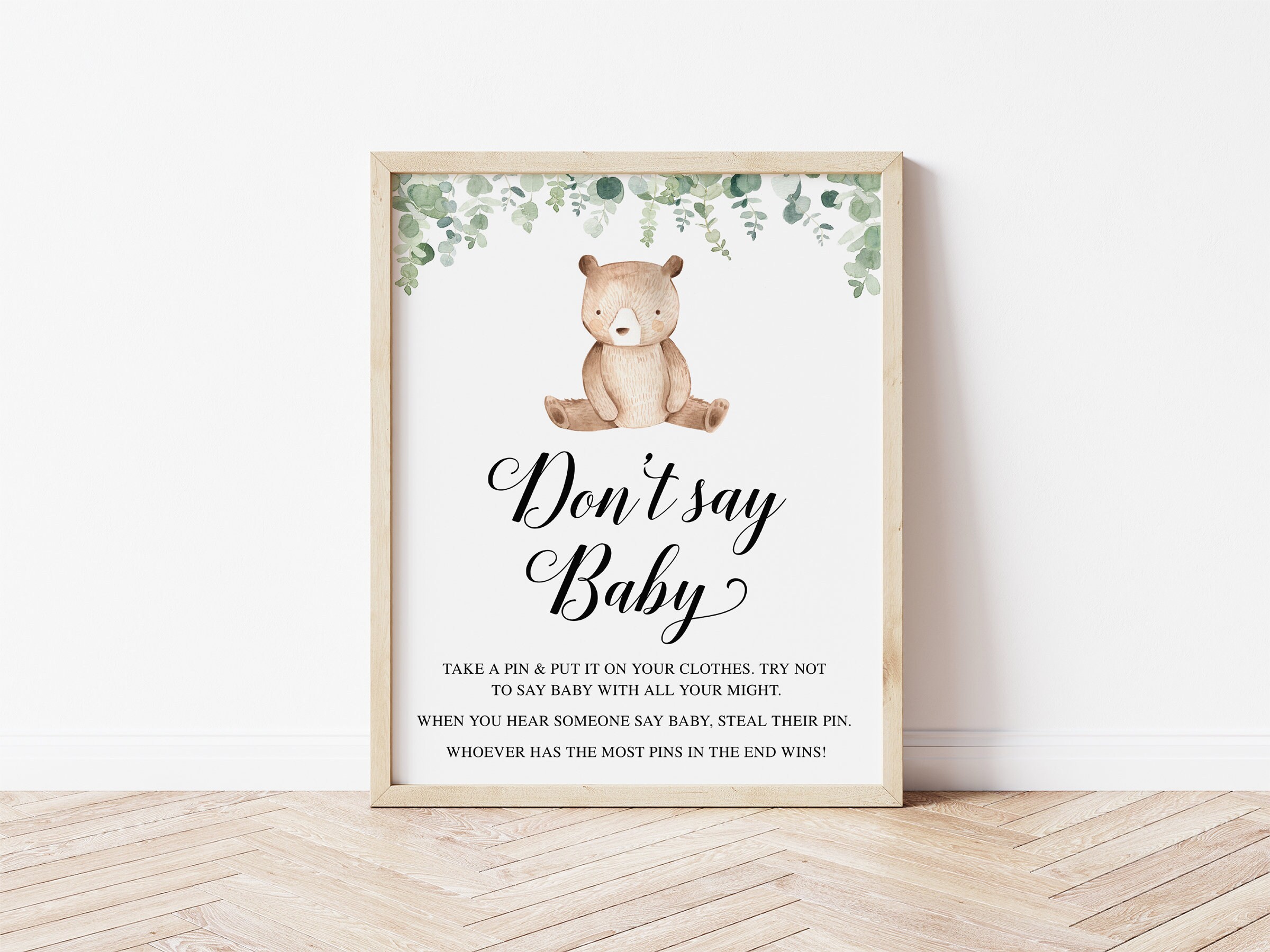 12 Bear Baby Shower Sign Baby Shower Sign Bundle Bear Baby - Etsy