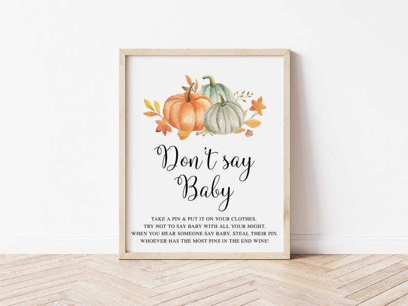 12 Fall Baby Shower Signs Baby Shower Sign Bundle Fall Baby - Etsy