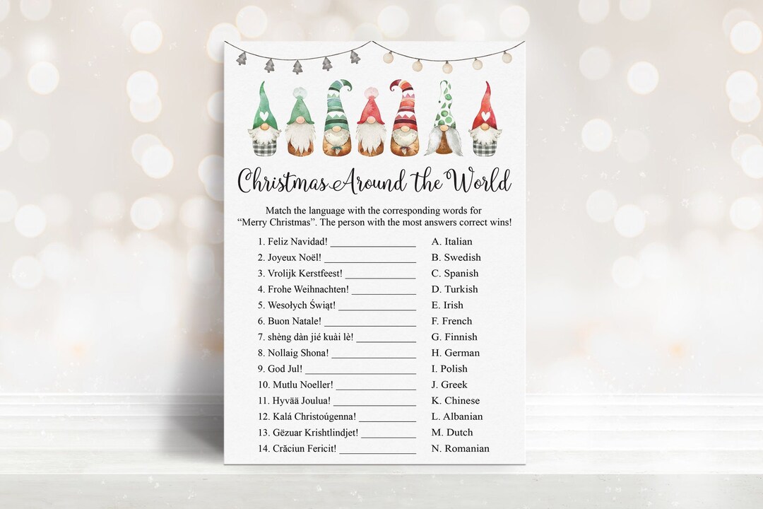 Merry Christmas Around the World, Christmas Party Games, School ...