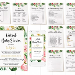 Virtual Baby Shower Full Bundle, Virtual Baby Shower Invitation ...