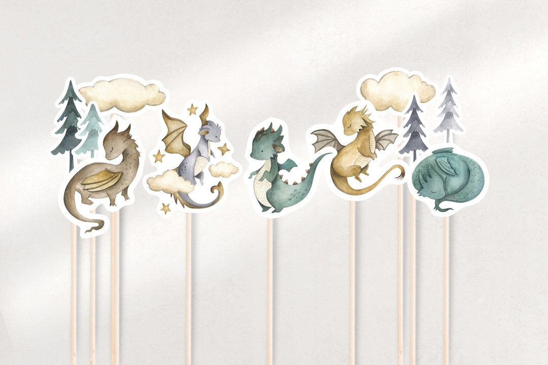 Dragons Centerpieces, Dragons Cutouts, Dragons Cake Toppers, Dragons ...