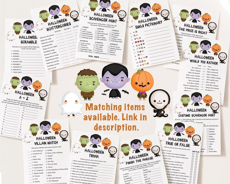 The Price is Right Halloween Games for Kids Halloween Party - Etsy